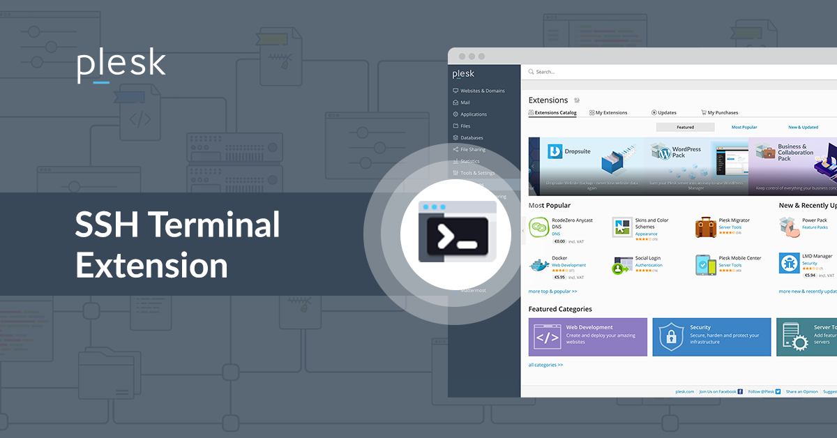 SSH Terminal extension - Plesk